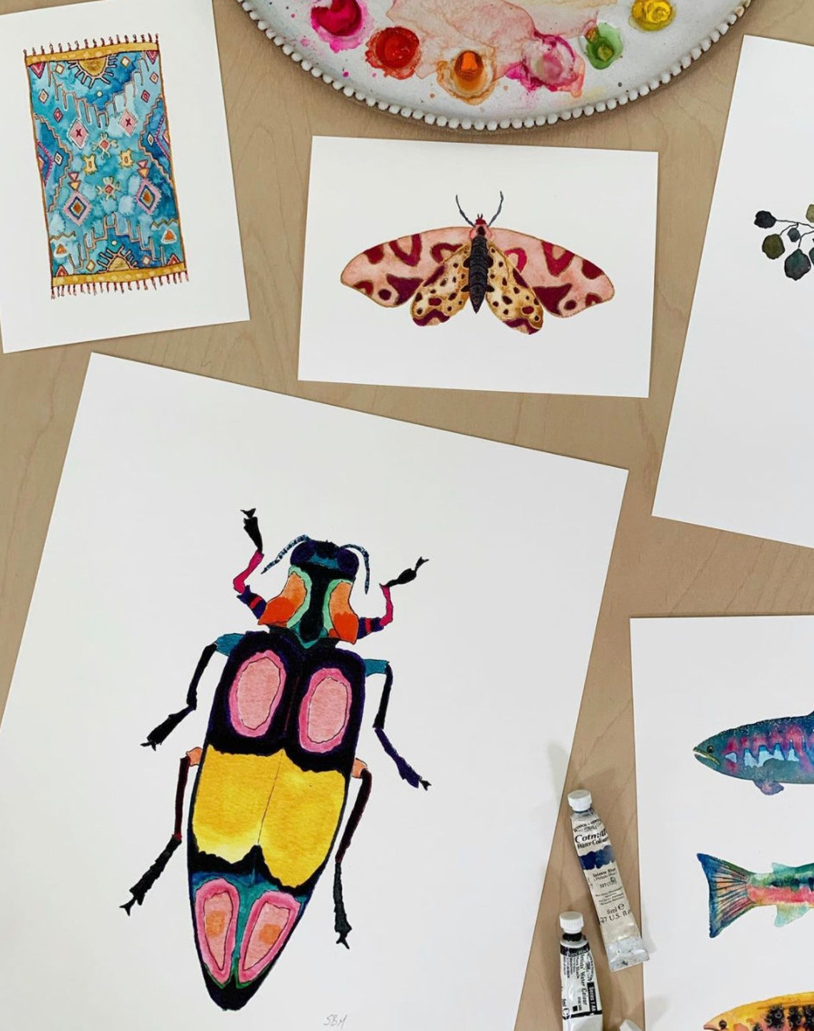 Beetle Art Print. Colorful Insect Art. Bright Bold Kids Room | Etsy