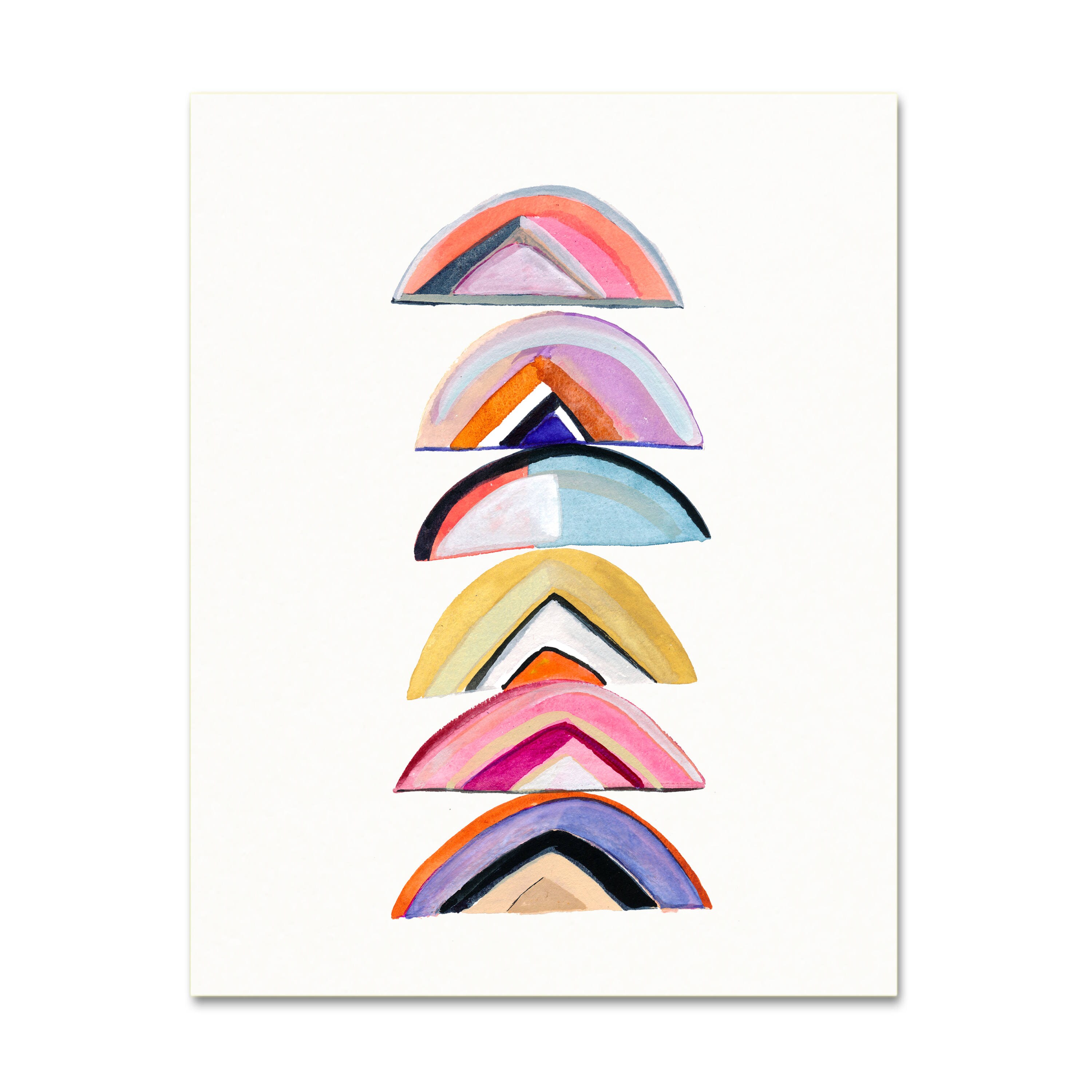 Brightly Colored Modern Shapes Art Print. Minimalist Decor. | Etsy