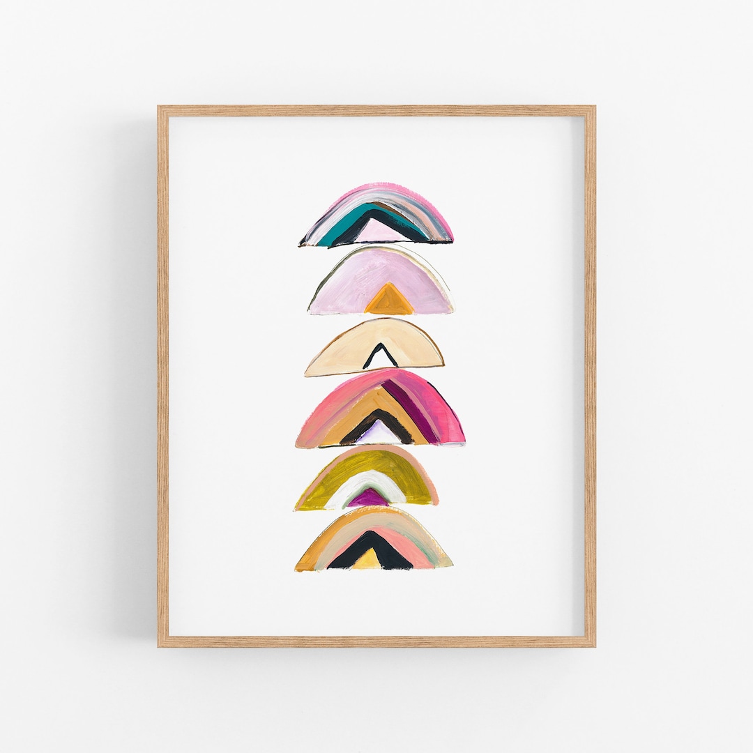 Modern Boho Abstract Art Print. Mid Century Modern Painting ...