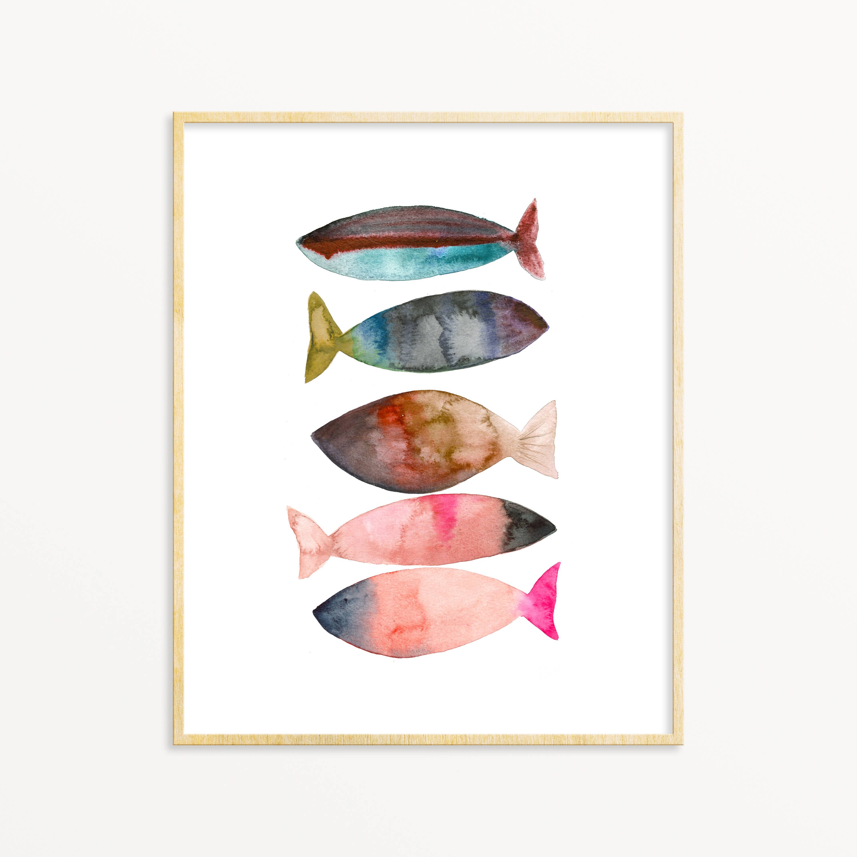 Colorful Fish Art Print. Watercolor Fish. Abstract Fish Print. | Etsy