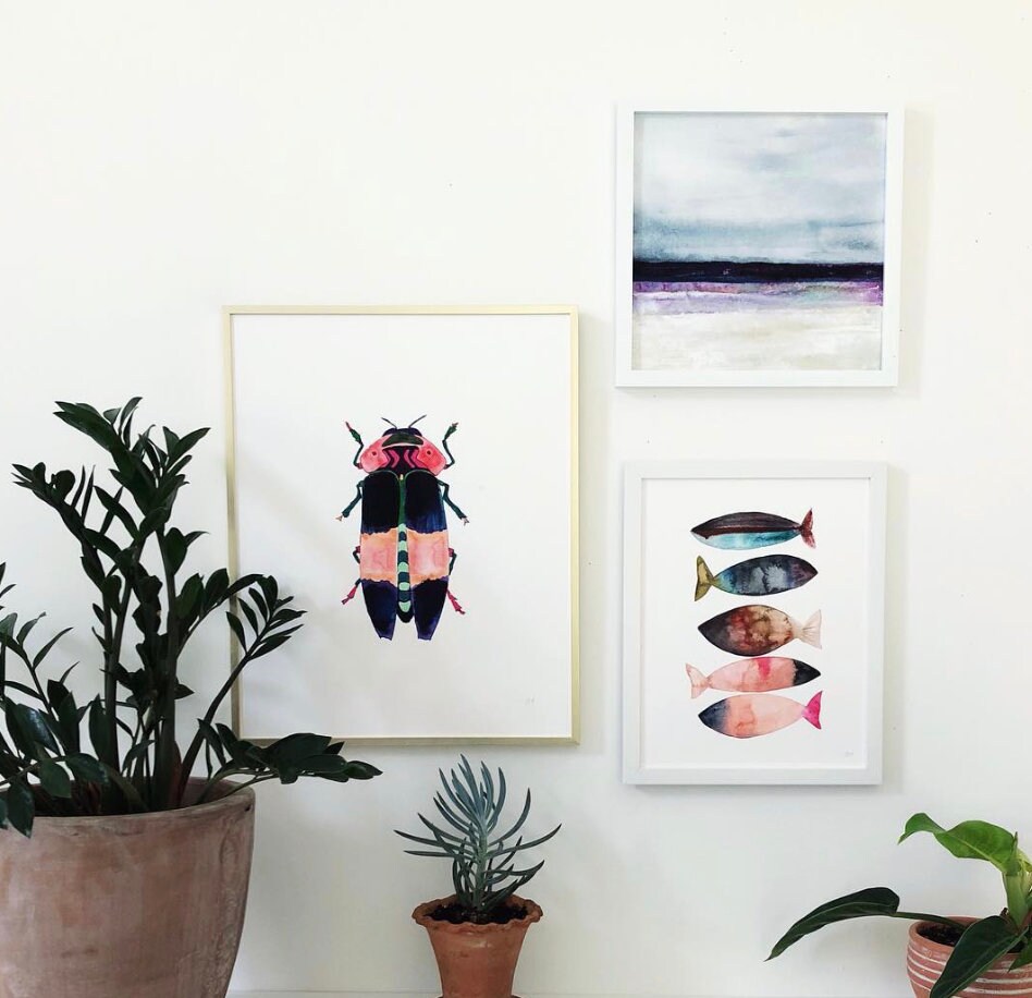 Colorful Fish Art Print. Watercolor Fish. Abstract Fish Print. | Etsy