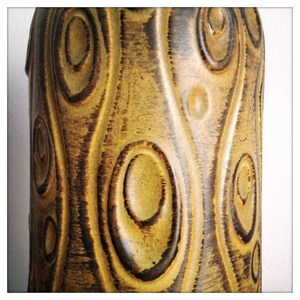 SWIRLY 60s SCHEURICH Mid Century Modern BEIGE West German Ceramic Vase ...