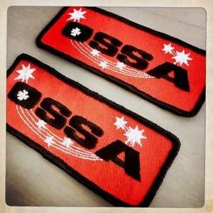 OSSA Motorcycles – Rectangle LOGO Patch Authentic Vintage 60s 70s Denim Hippy Hippie Boho Bike ...