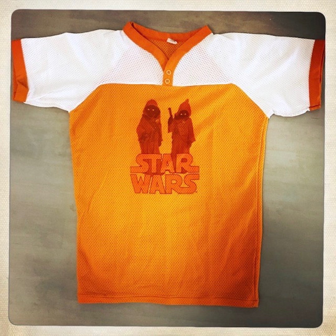 Rare: Vintage 70s STAR WARS Jawas NOS Deadstock Mesh Jersey Ringer T ...