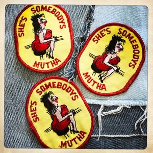 She's Somebody's Mutha – Oval Patch Authentic Vintage 60s 70s Denim ...