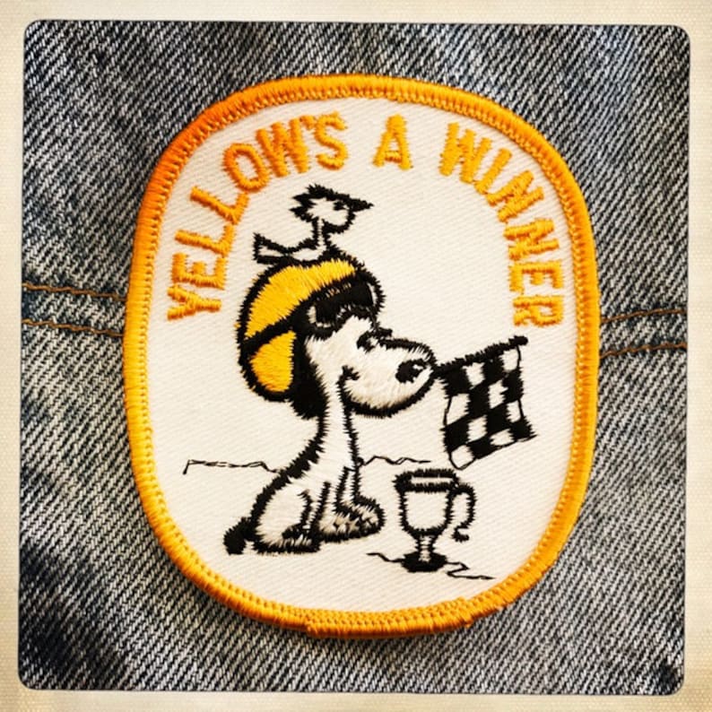 SNOOPY & WOODSTOCK Racing Flag Winner Competition Patches - Etsy
