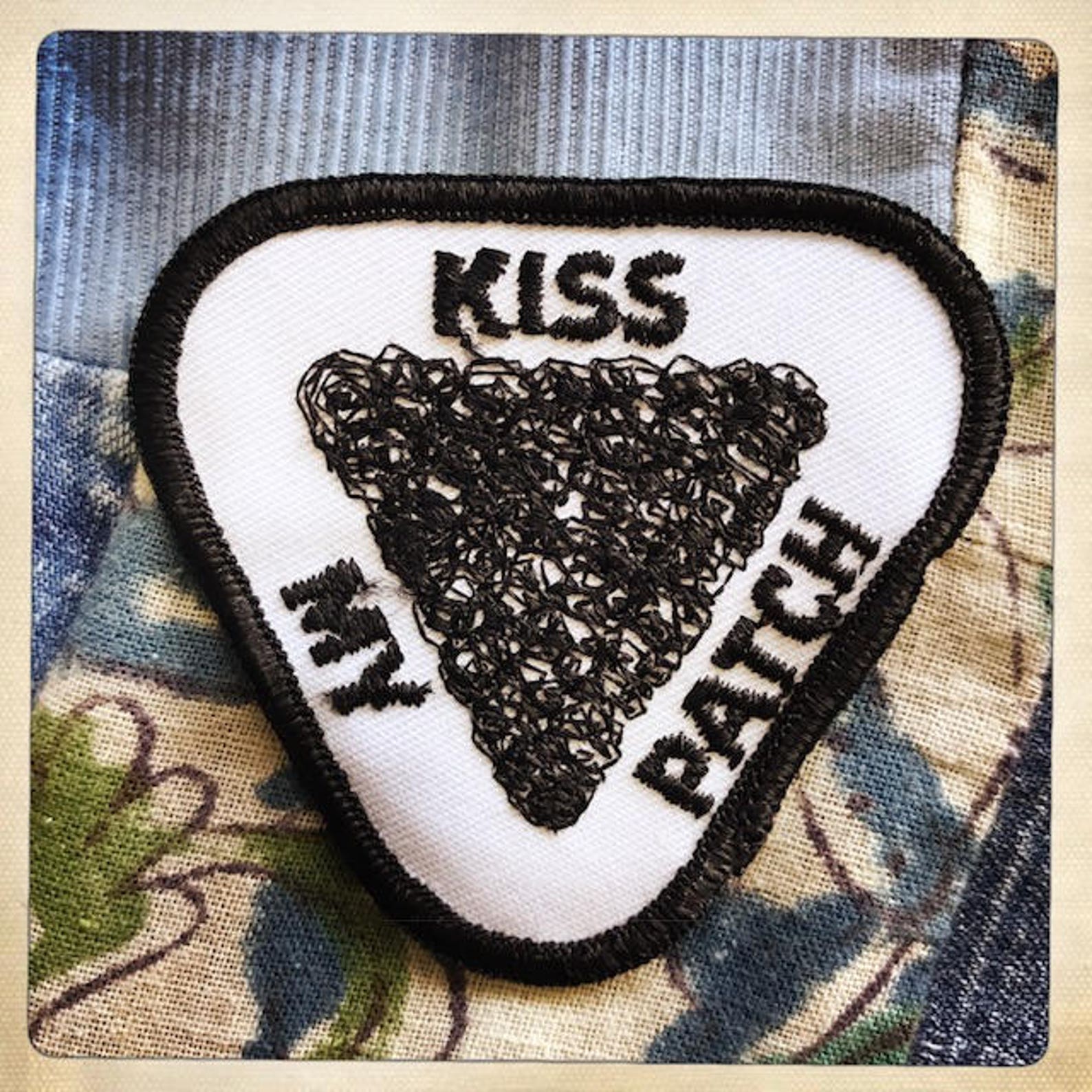 Kiss My Patch Authentic Vintage 60s 70s Triangle Patch - Etsy