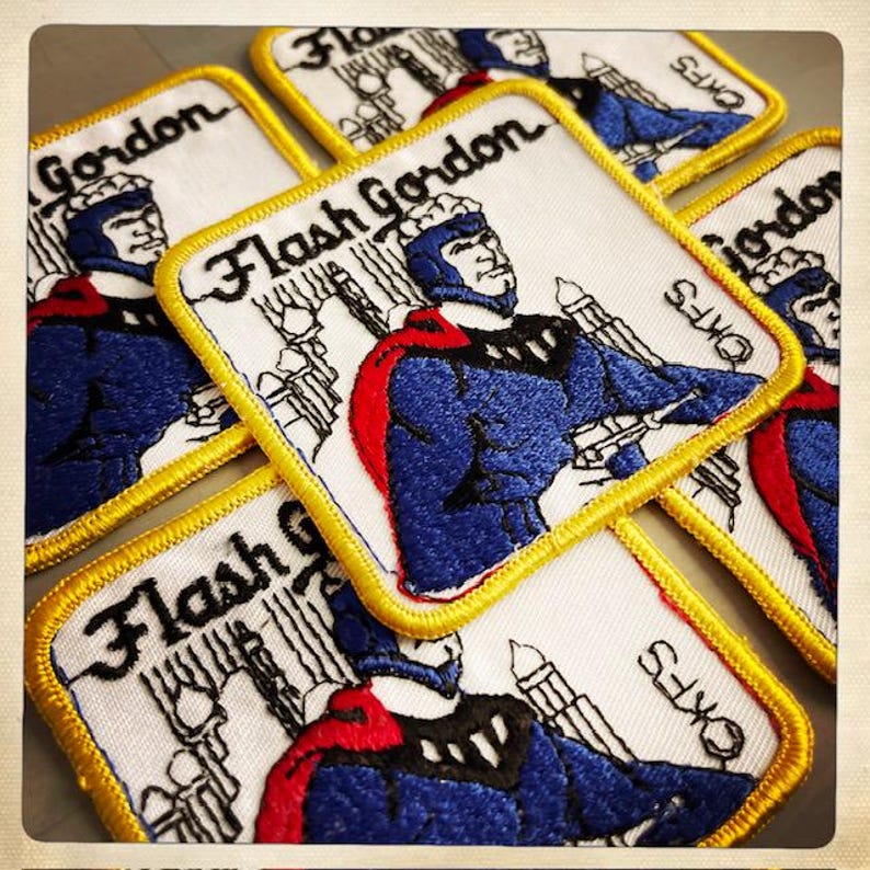 FLASH GORDON! – Embroidered Patch Authentic Vintage 60s 70s Denim Hippy ...