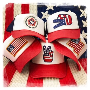 BICENTENNIAL American Revolution 1776-1976 Vintage 70s Patch Stitched on Snapback Trucker Cap ...