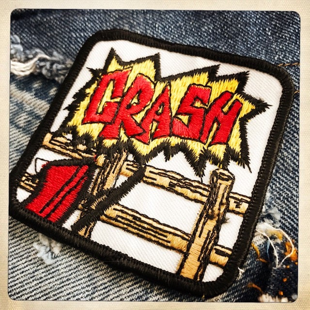 CRASH PATCH – Embroidered Patch Authentic Vintage 60s 70s Denim Hippy ...