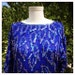 FLASHY Vintage 70s BLUE FLAME Beaded Disco Top Boho Studio 54 - Etsy