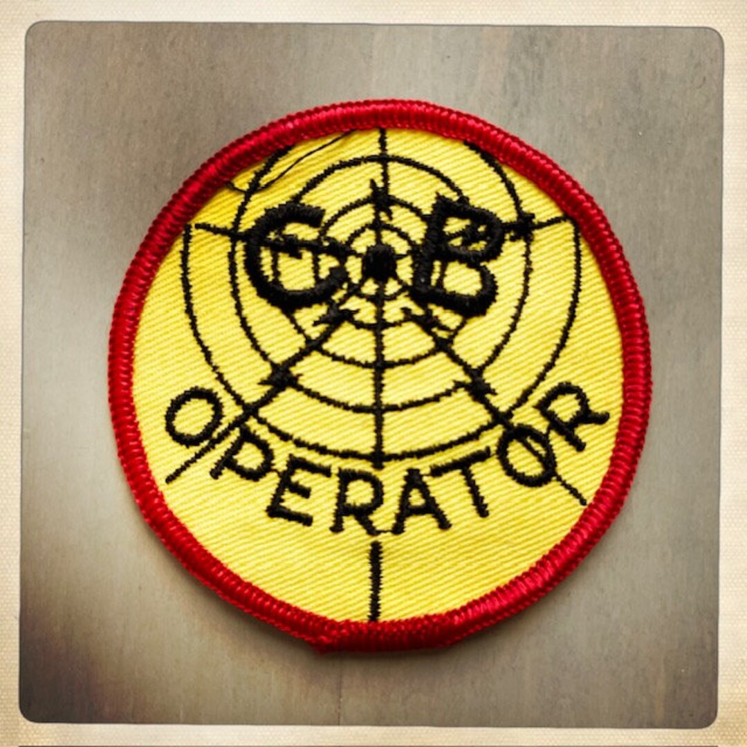 CB OPERATOR – Round Patch Authentic Vintage 60s 70s Denim Hippy Hippie ...
