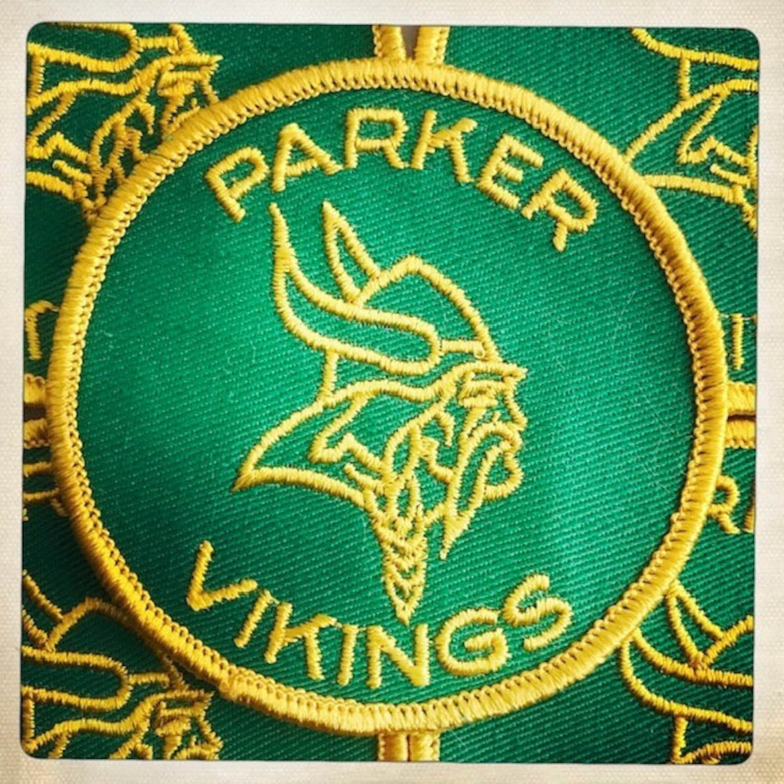 PARKER VIKINGS Round Patch Authentic Vintage 60s 70s Denim - Etsy