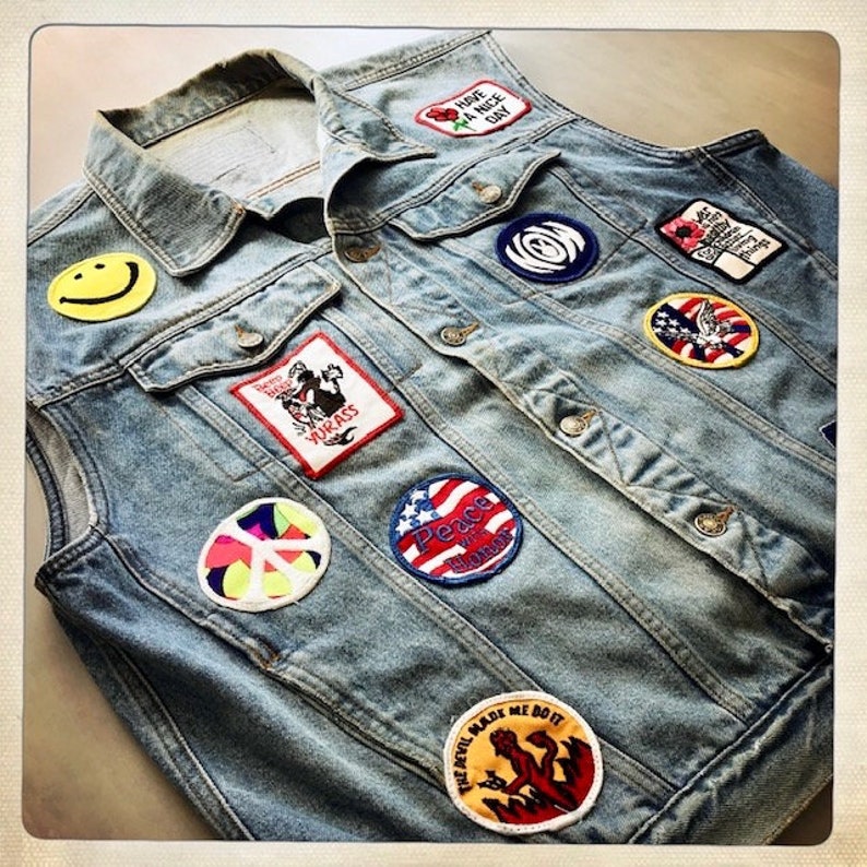 Awesome Rocker OOAK Vintage 70s Patch Vest Size X-large - Etsy