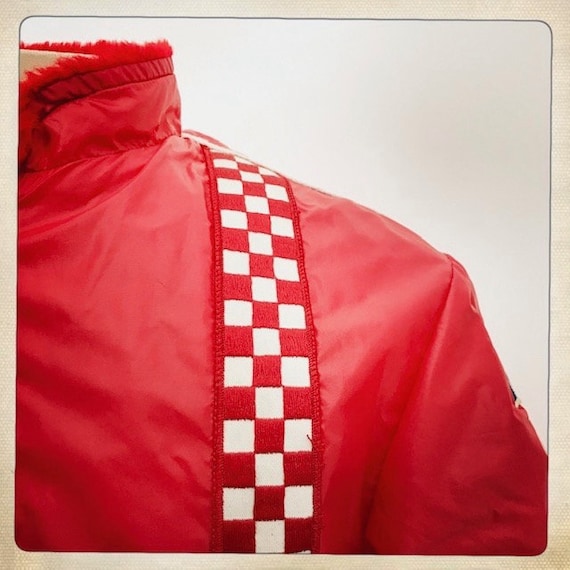 RARE! Vintage Ford COBRA RED Checkerboard Racing Jack… - Gem