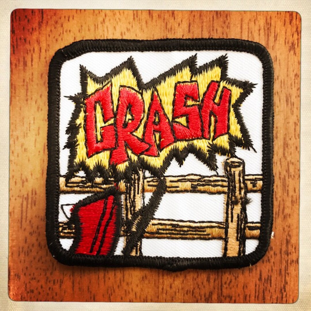 CRASH PATCH – Embroidered Patch Authentic Vintage 60s 70s Denim Hippy ...