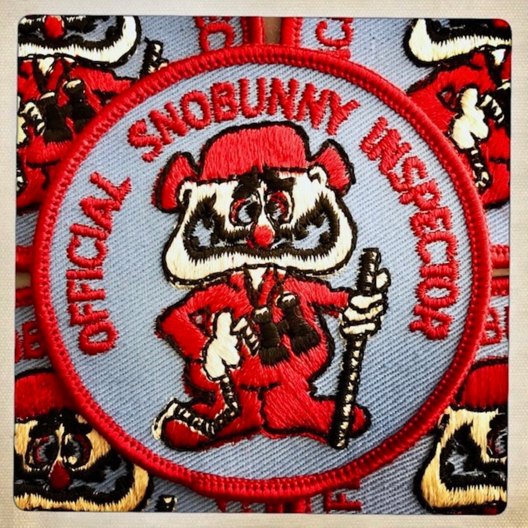 FUNNY! – 'SNOWBUNNY INSPECTOR' Round Patch Authentic Vintage 70s Denim ...