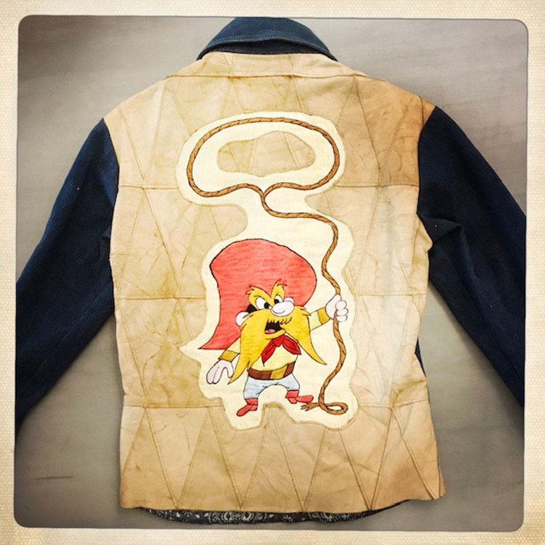 Amazing Vintage 70s Embroidered Yosemite Sam ANTONIO GUISEPPE Denim ...