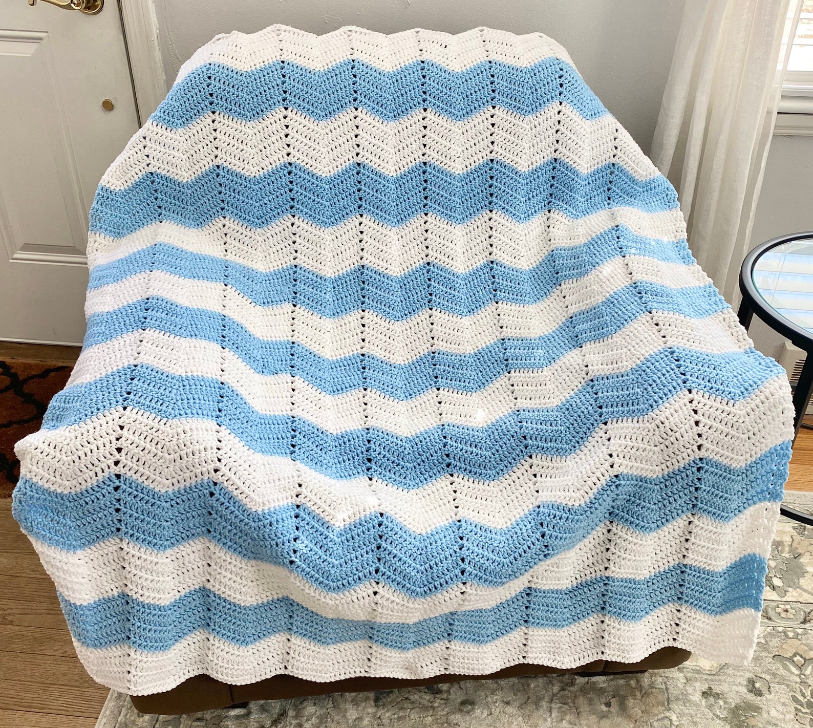 Chevron / Ripple Afghan Crochet Pattern - PATTERN ONLY - Instant ...