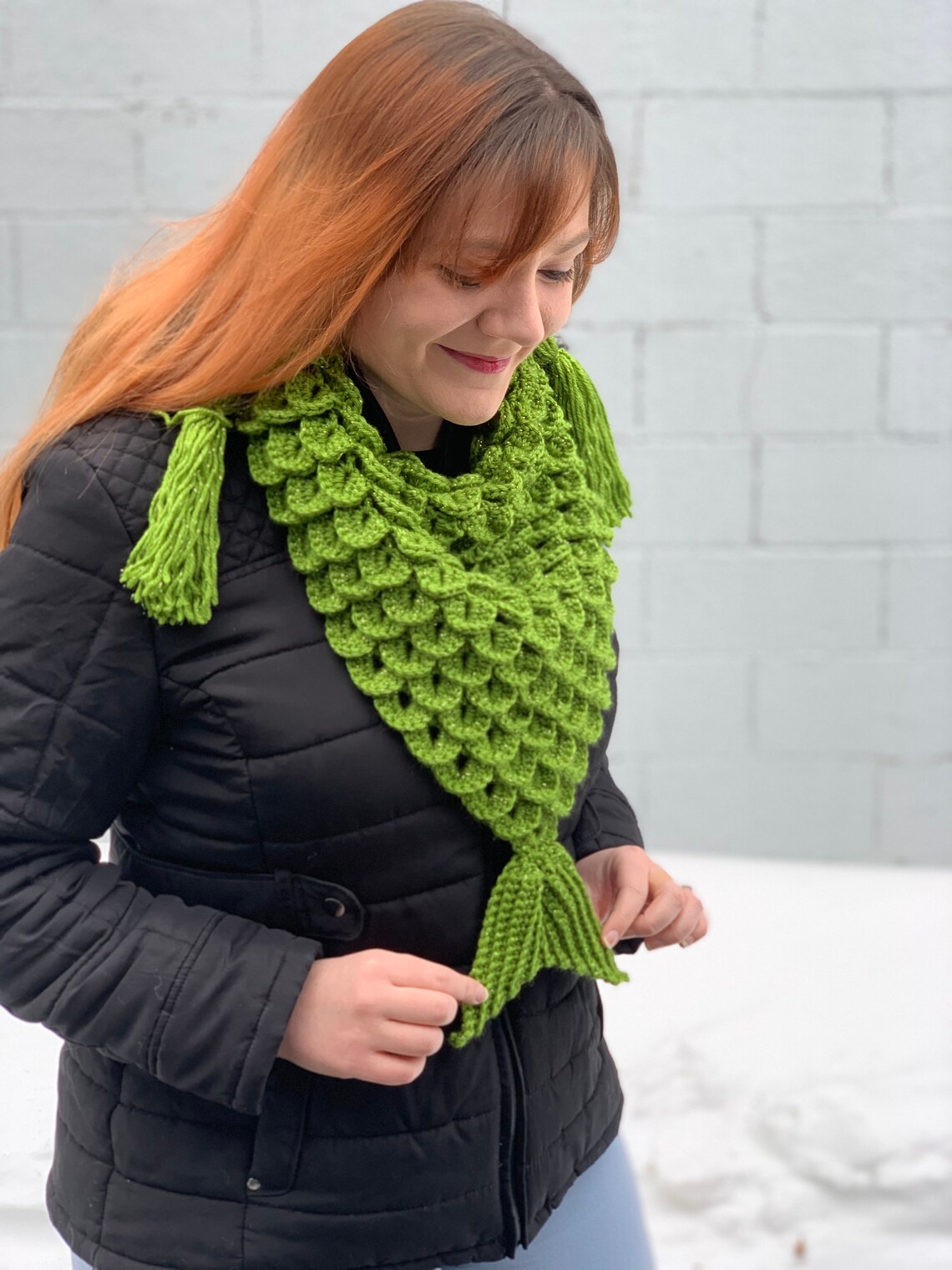 Mermaid Triangle Scarf Crochet Pattern - PATTERN ONLY - One Size Fits ...