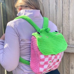 Strawberry & Mushroom Frog Backpacks - Crochet Pattern - PATTERN ONLY - Kawaii, Cottagecore ...