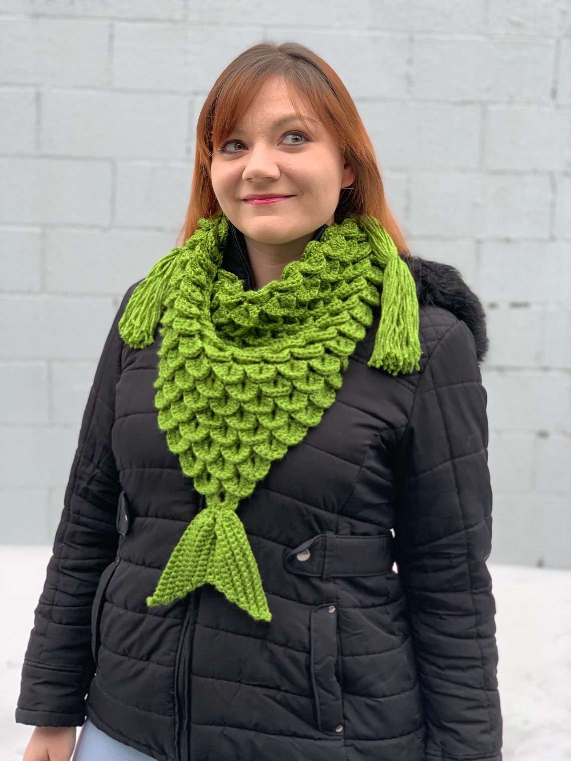 Mermaid Triangle Scarf Crochet Pattern - PATTERN ONLY - One Size Fits ...