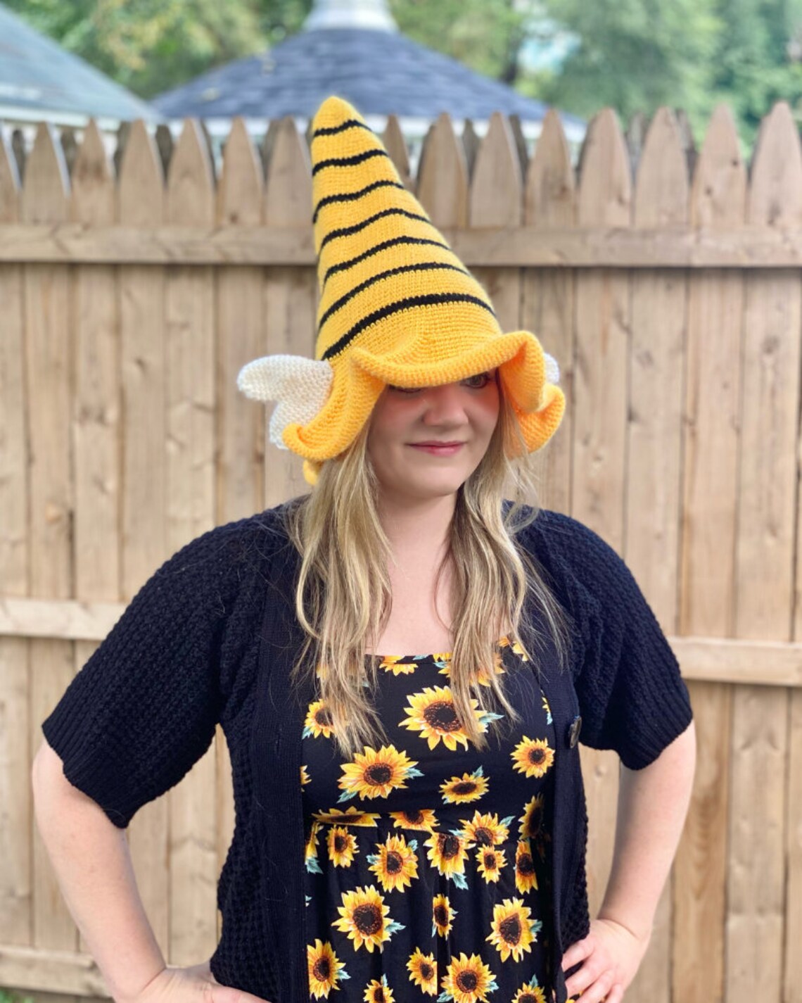 Bumble Bee Witch Hat Crochet Pattern - PATTERN ONLY - Halloween, Women ...