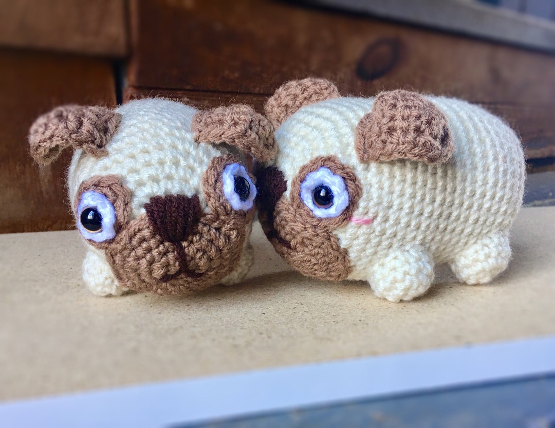 Love Pugs - Amigurumi Pug Dog Crochet Pattern - PATTERN ONLY - Etsy