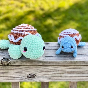 Amigurumi Cinnamon Roll Turtle Crochet Pattern PATTERN ONLY Kawaii ...