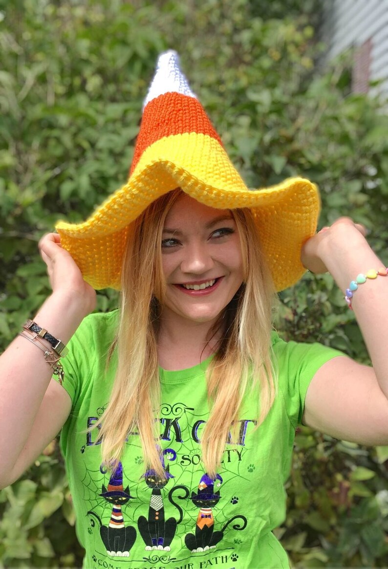 Candy Corn Witch Hat Crochet Pattern PATTERN ONLY - Etsy Canada