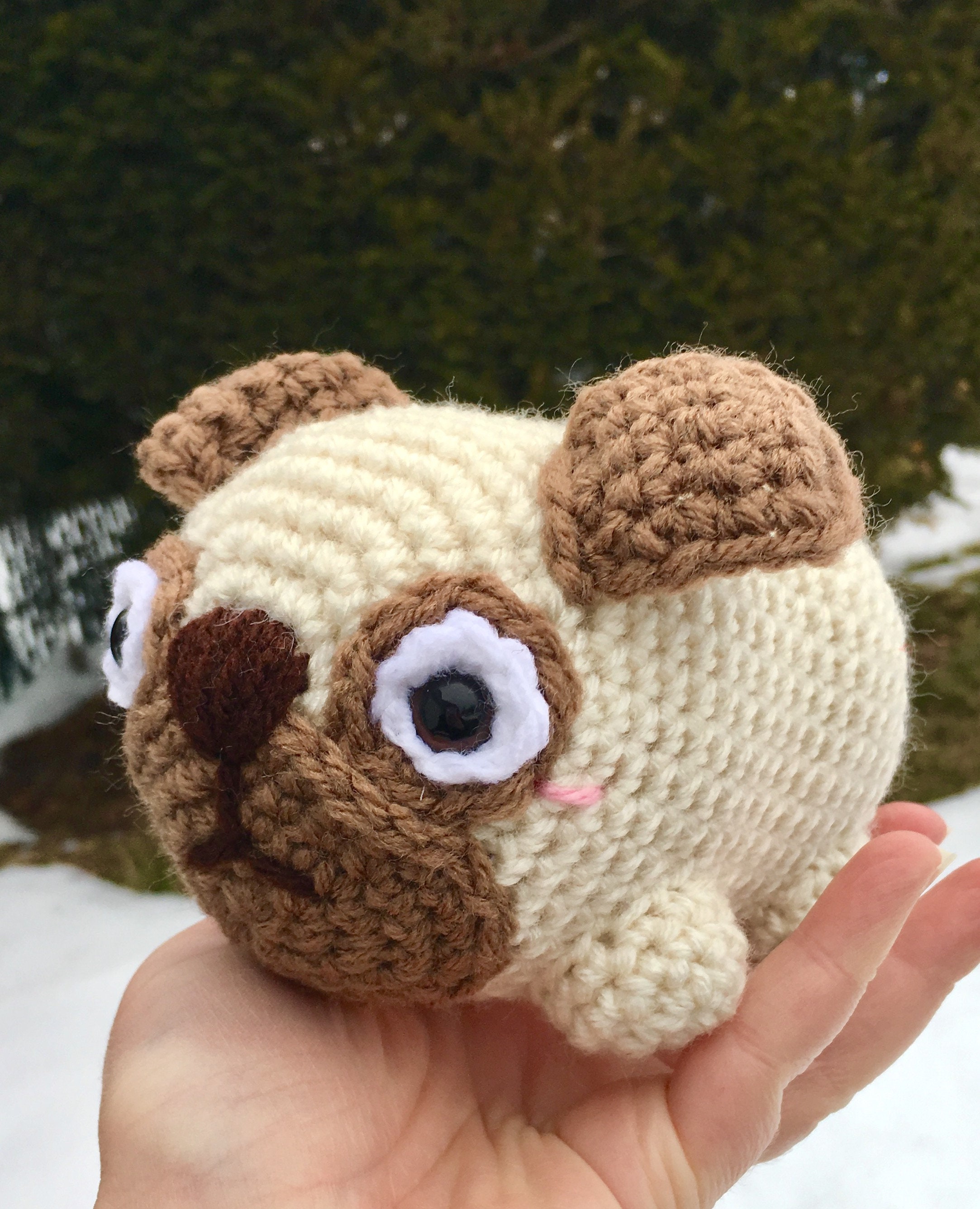 Love Pugs Amigurumi Pug Dog Crochet Pattern PATTERN ONLY - Etsy