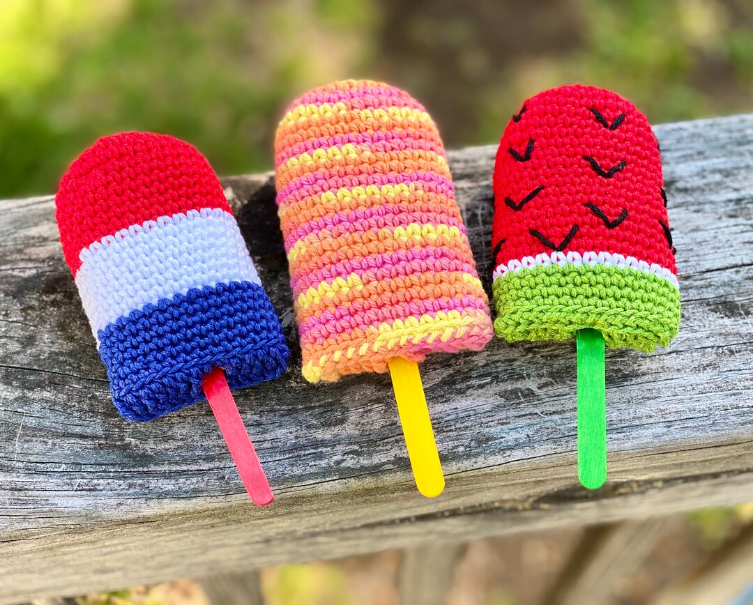 Summer Popsicles Crochet Pattern - PATTERN ONLY - Stuffed Toy, Play ...