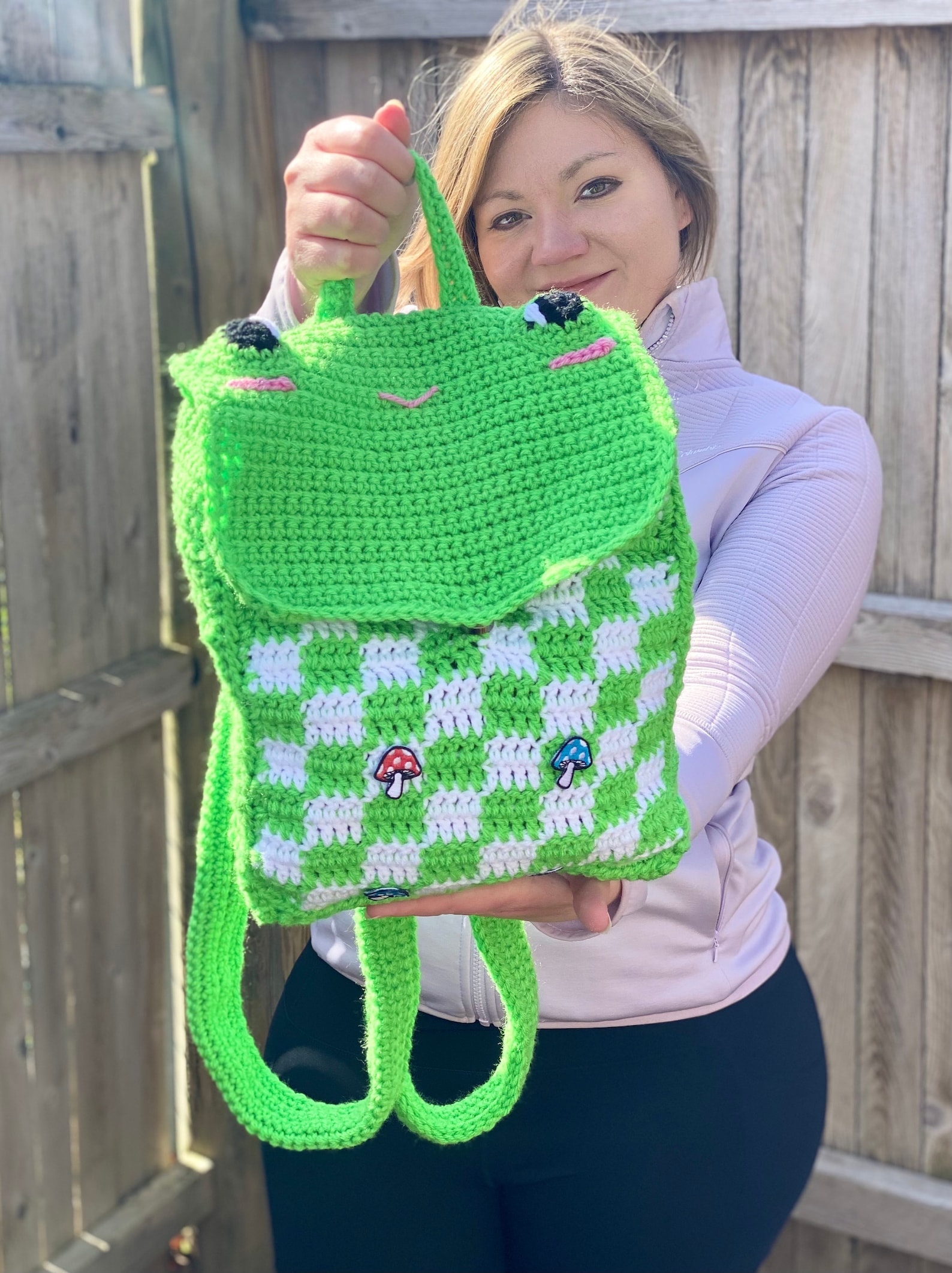 Strawberry & Mushroom Frog Backpacks - Crochet Pattern - PATTERN ONLY ...