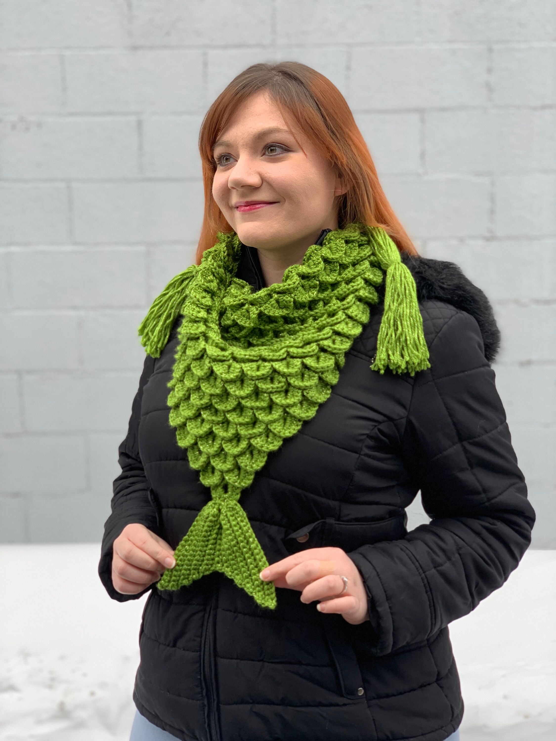 Mermaid Triangle Scarf Crochet Pattern - PATTERN ONLY - One Size Fits ...