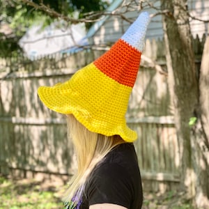 Candy Corn Witch Hat Crochet Pattern - PATTERN ONLY - Etsy