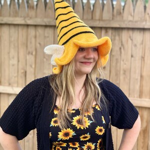 Bumble Bee Witch Hat Crochet Pattern - PATTERN ONLY - Halloween, Women ...