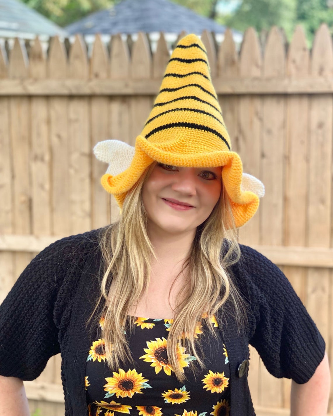 Bumble Bee Witch Hat Crochet Pattern - PATTERN ONLY - Halloween, Women ...