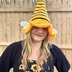Bumble Bee Witch Hat Crochet Pattern - PATTERN ONLY - Halloween, Women ...