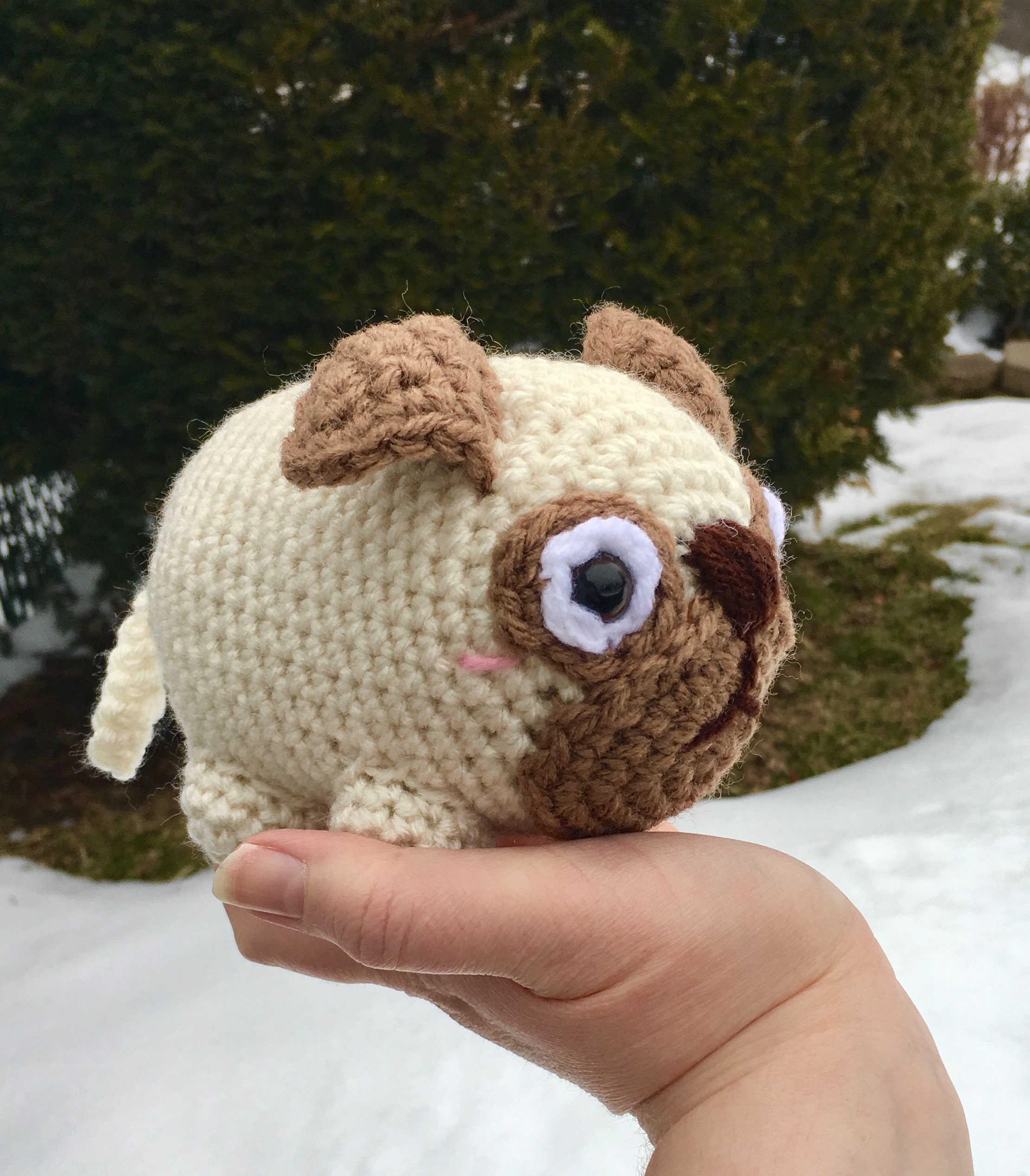 Love Pugs - Amigurumi Pug Dog Crochet Pattern - PATTERN ONLY - Etsy