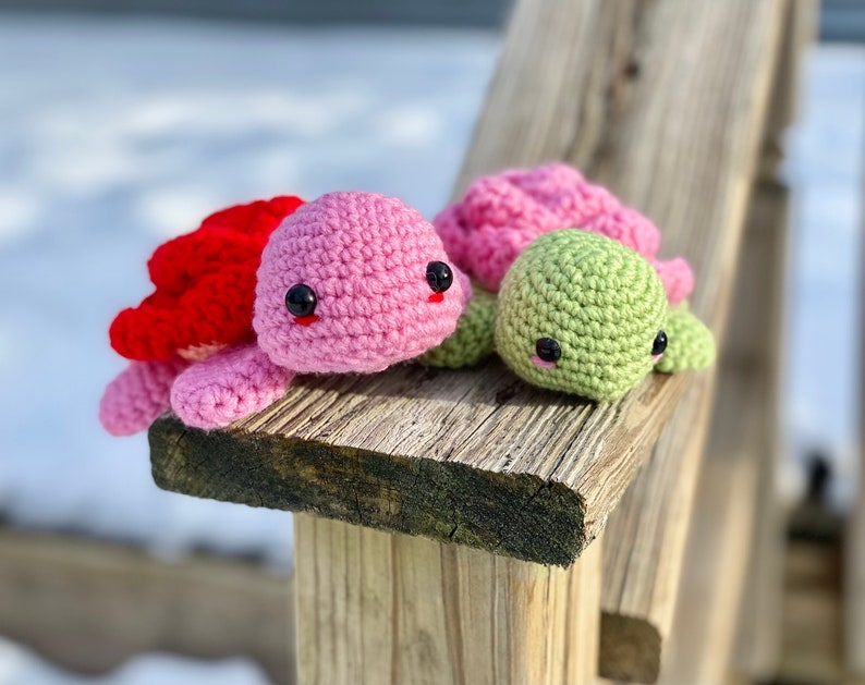 Amigurumi Rosy Turtle for Valentine's Day Crochet Pattern | Etsy
