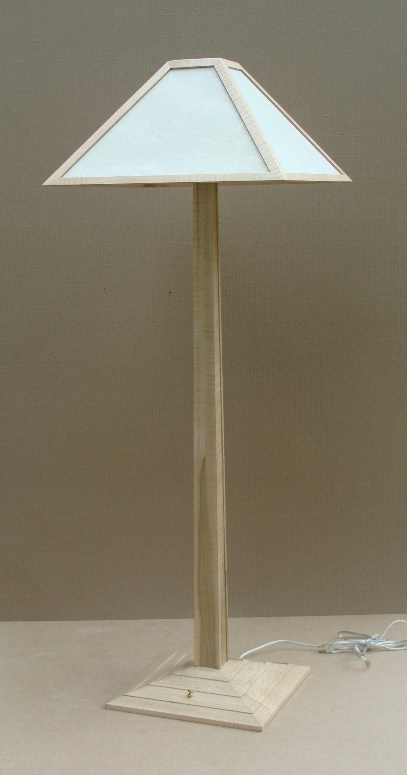 The Pyramid Lamp: Silver Maple Floor Lamp - Etsy