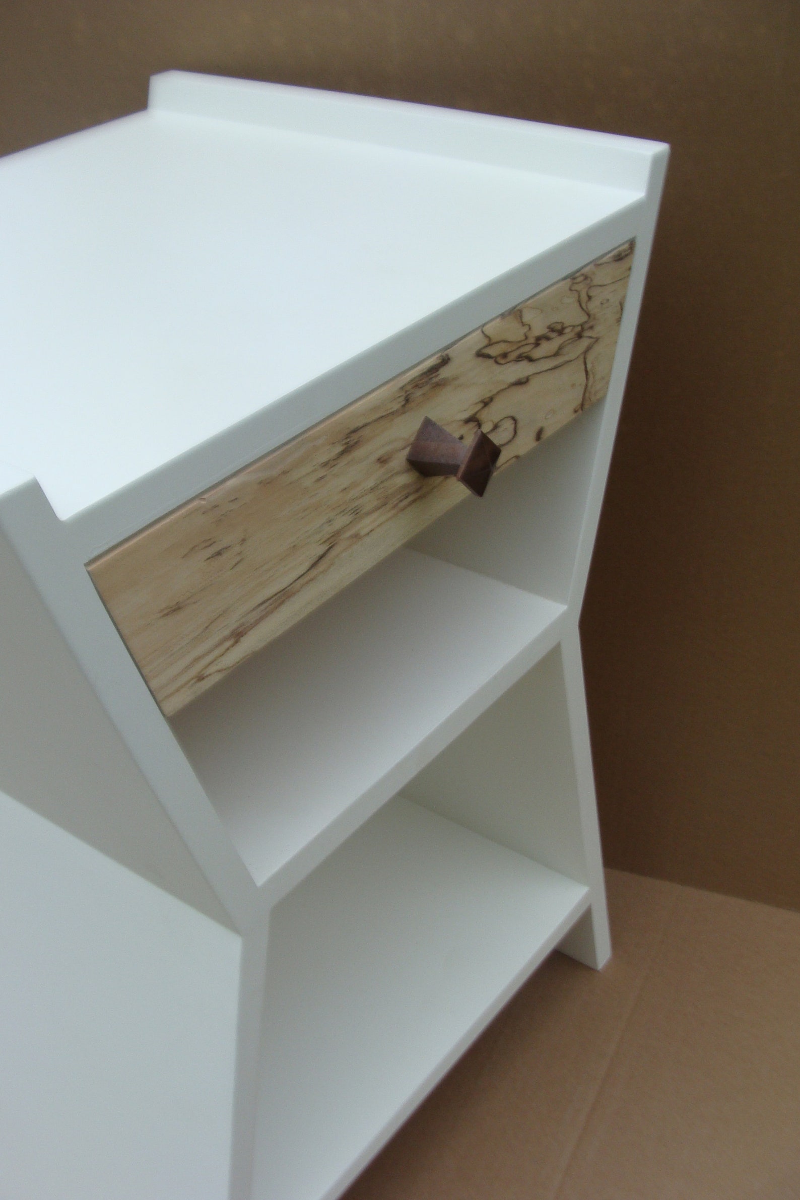 The Hour Glass Stand: Painted Stand With Spalted Maple Drawer Front and ...