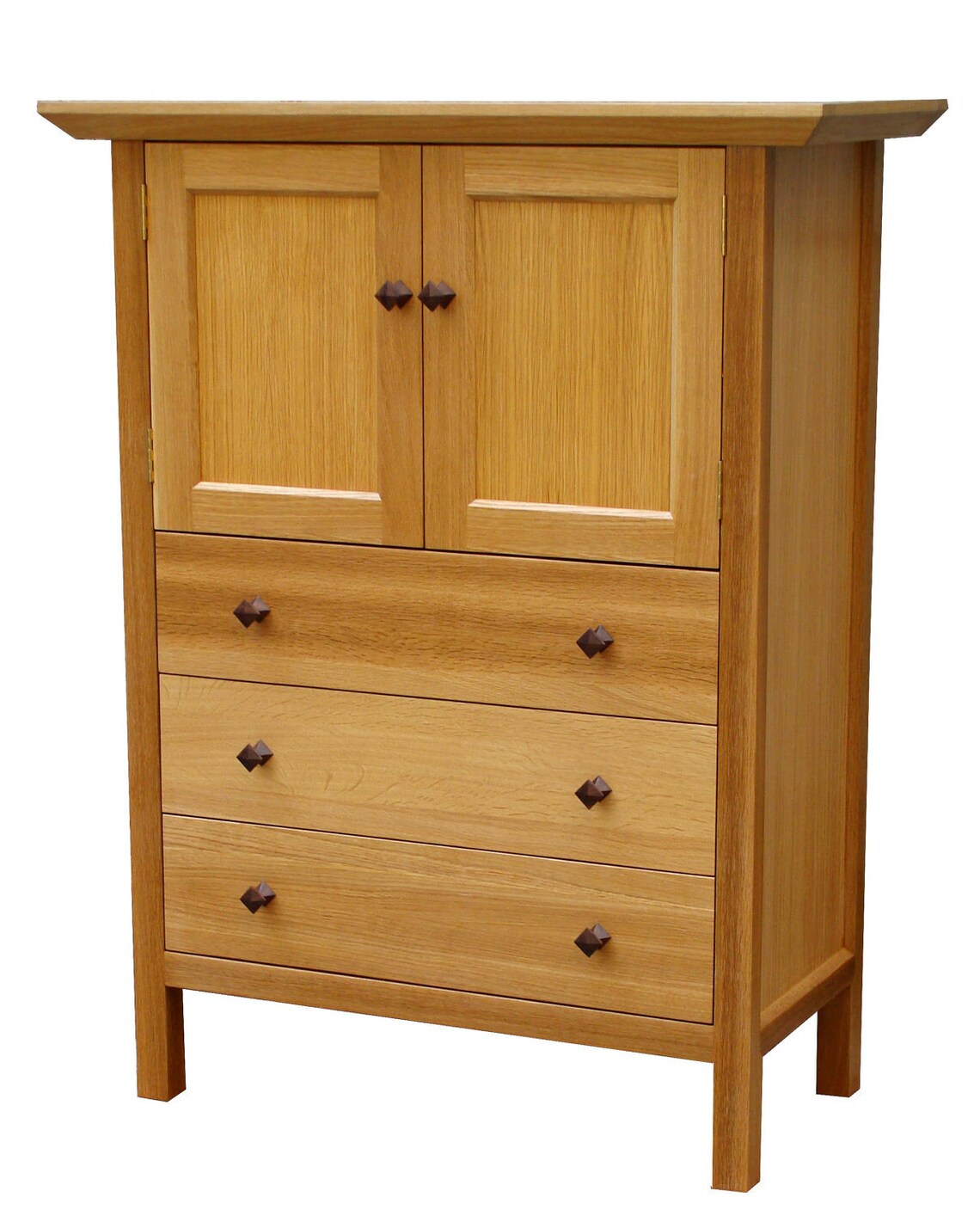 This Chest Sticks Out: White Oak Chest of Drawers With Black Walnut ...