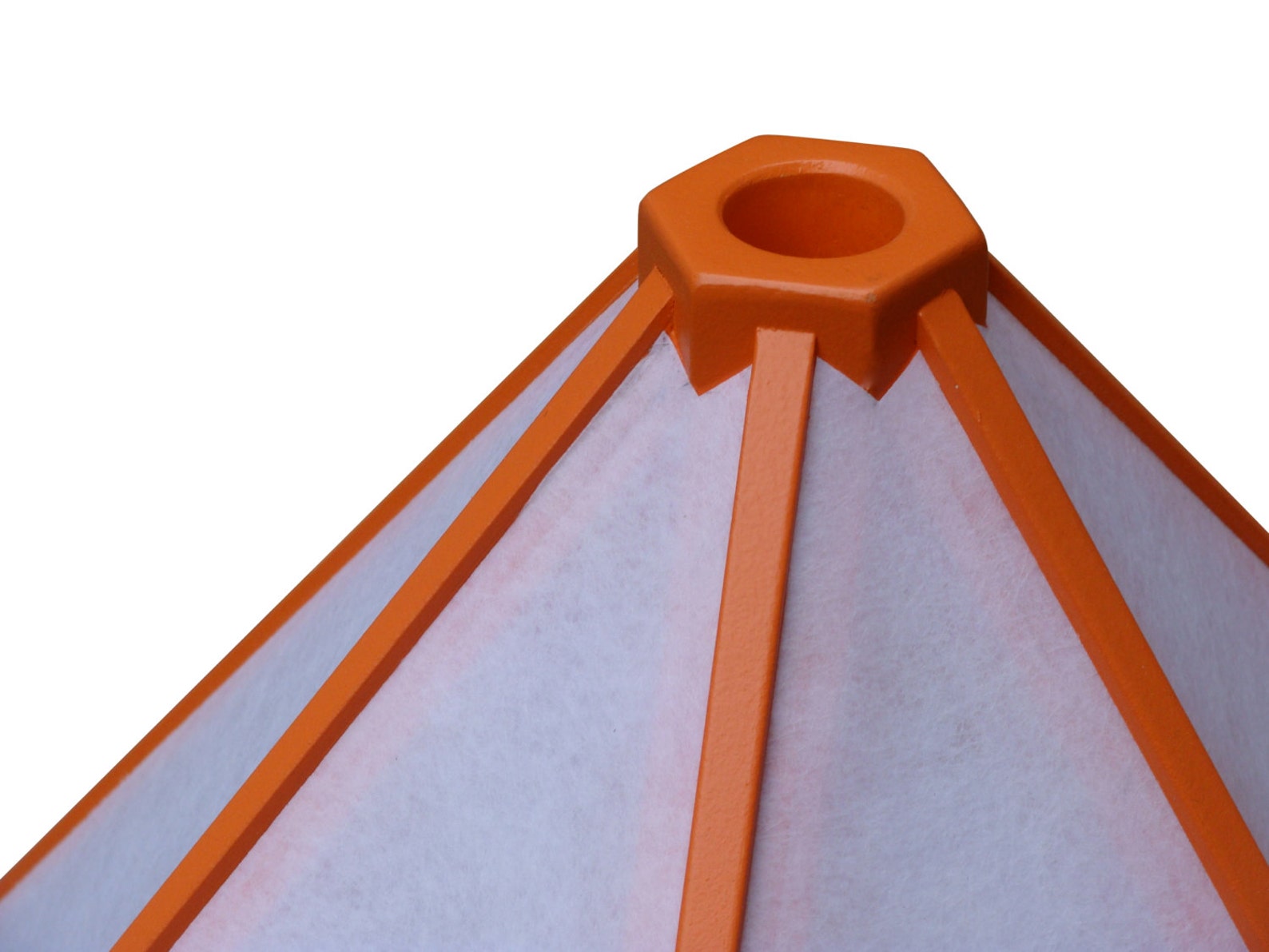 Parasol Lamp: Painted Lamp With Rice Paper Shade - Etsy