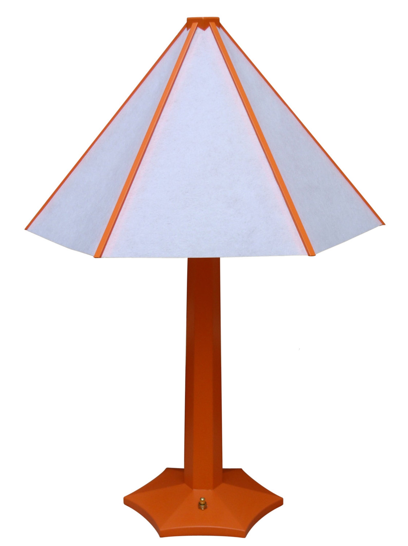 Parasol Lamp: Painted Lamp With Rice Paper Shade - Etsy