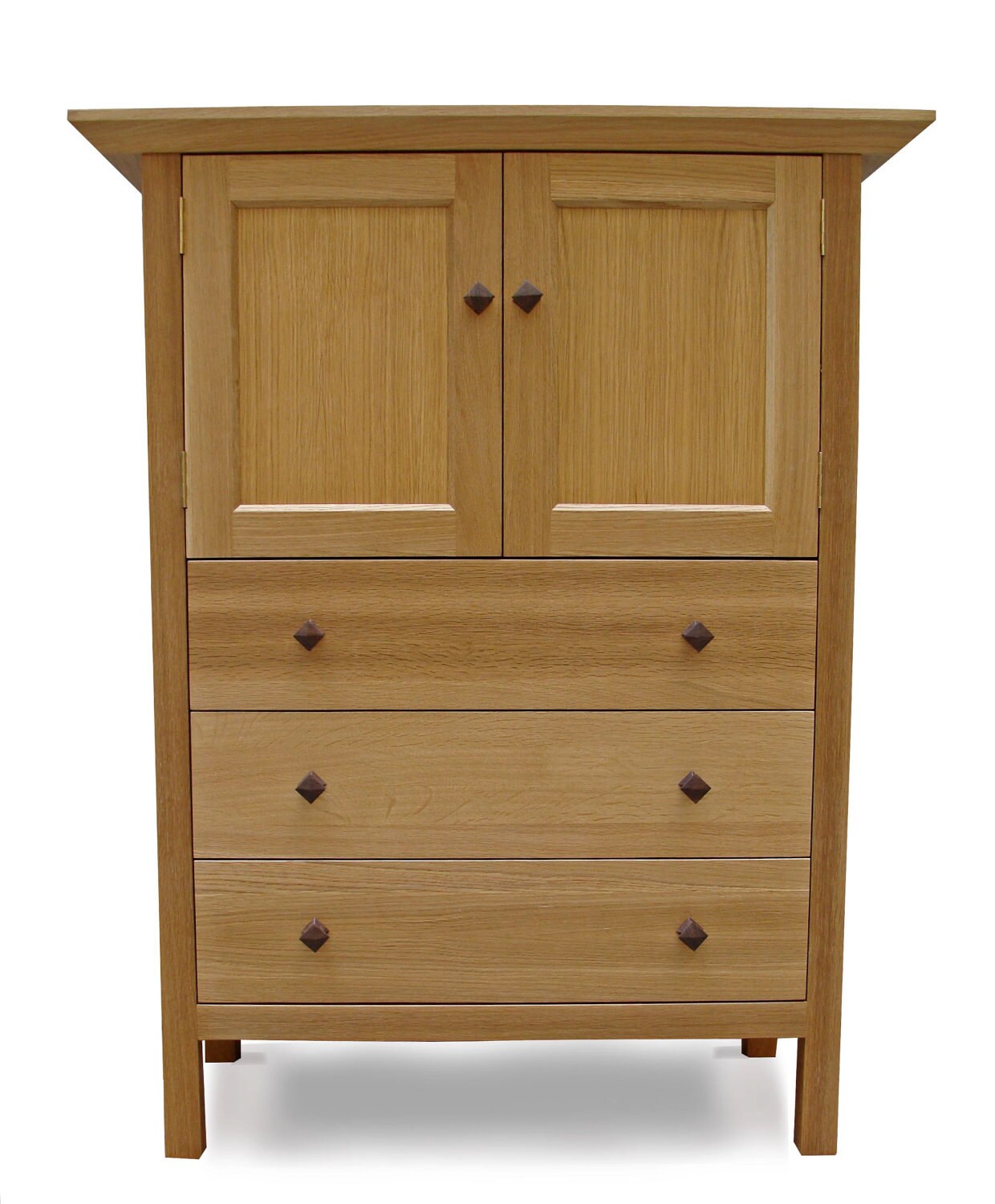 This Chest Sticks Out: White Oak Chest of Drawers With Black Walnut ...