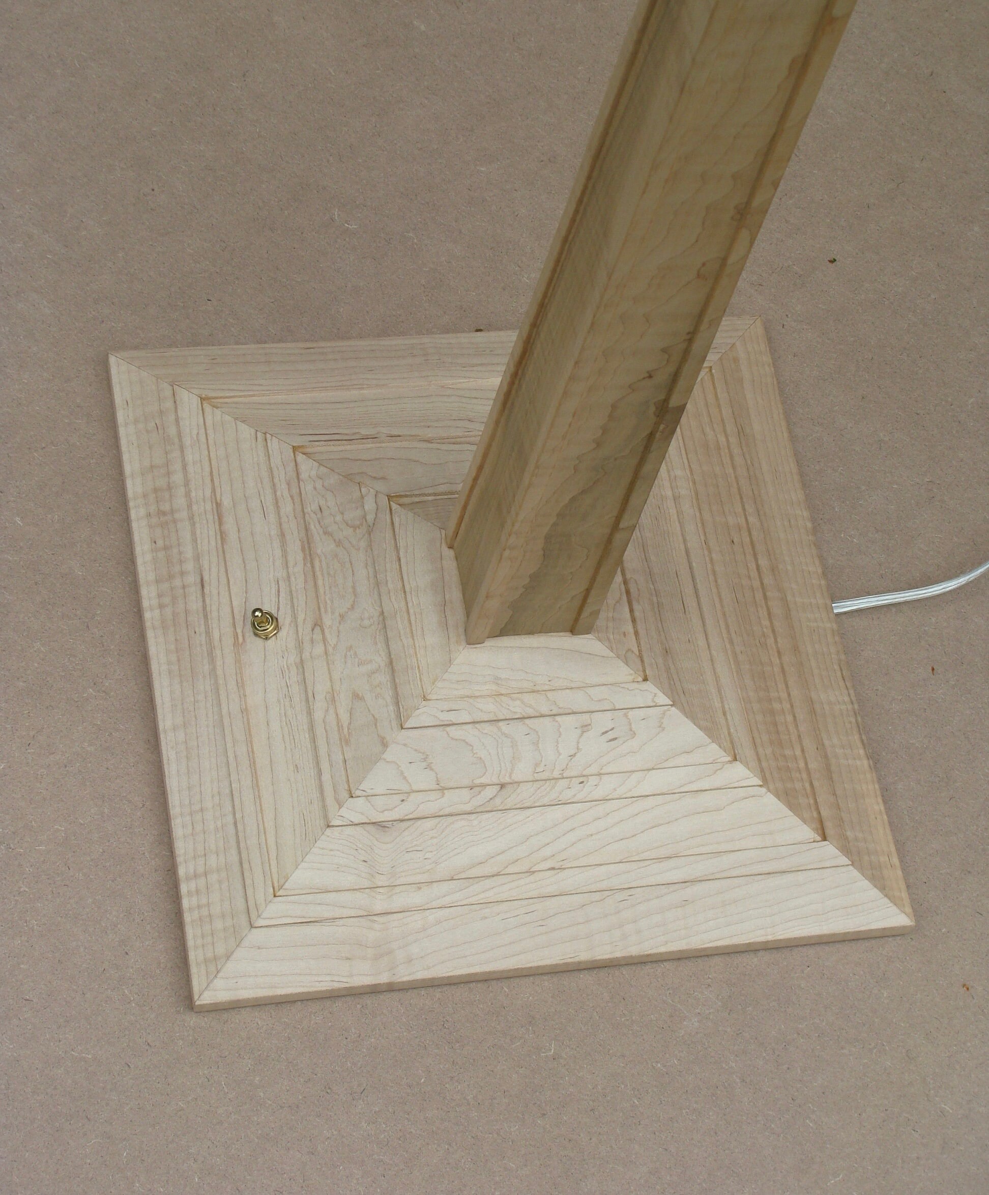 The Pyramid Lamp: Silver Maple Floor Lamp - Etsy