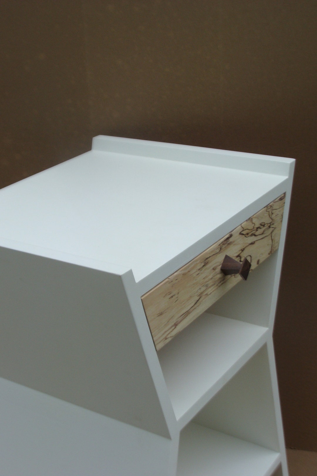 The Hour Glass Stand: Painted Stand With Spalted Maple Drawer Front and ...