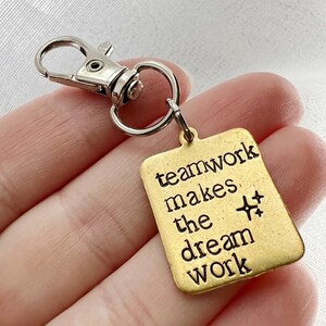 Team Work Makes the Dream Work Keychain | Personalized Keychain ...