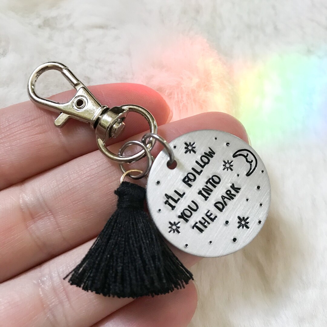 Ill Follow You Into the Dark Keychain Lyrics Keychain - Etsy